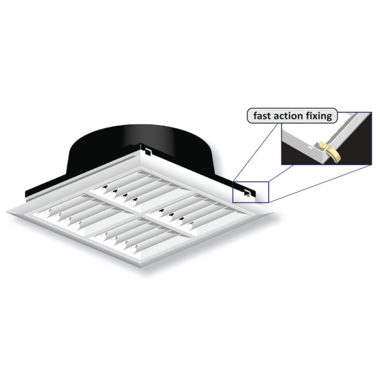 Direct Vent Grille 4-Way Adjustable Ceiling Air Diffuser