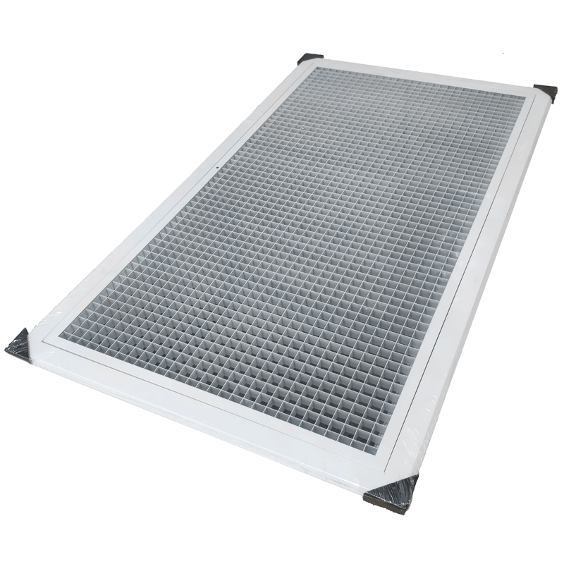 Return Air Grille 750 x 400 Egg Crate Hinged Filtered