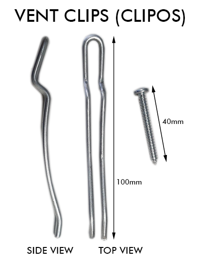 HVAC Vent Clips with Screw | Set of 4